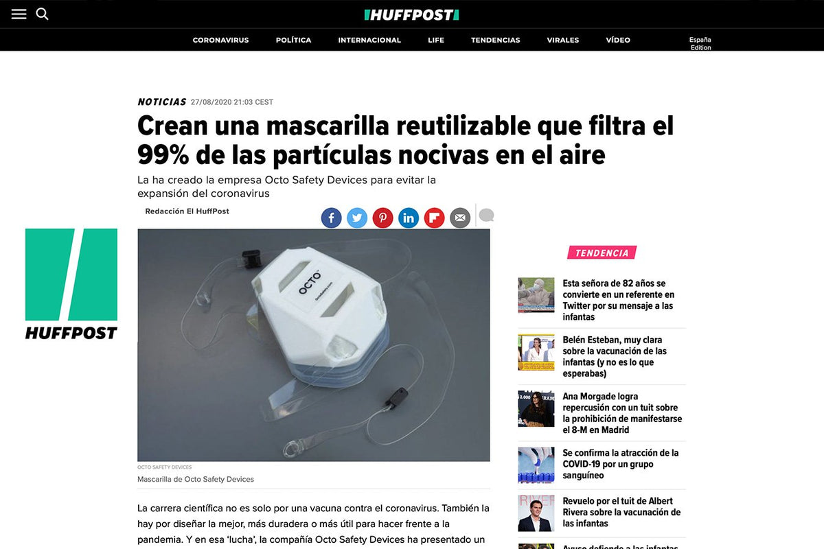 OCTO® Respirator Mask Featured in Spanish Media